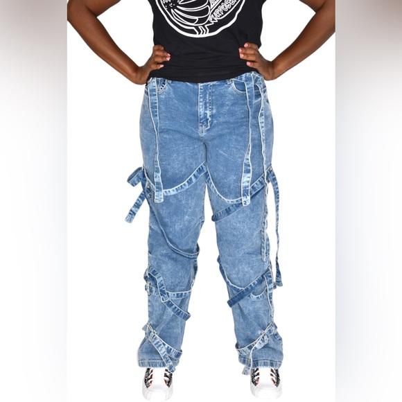 Jeans | Strapped Denim Jeans | Poshmark